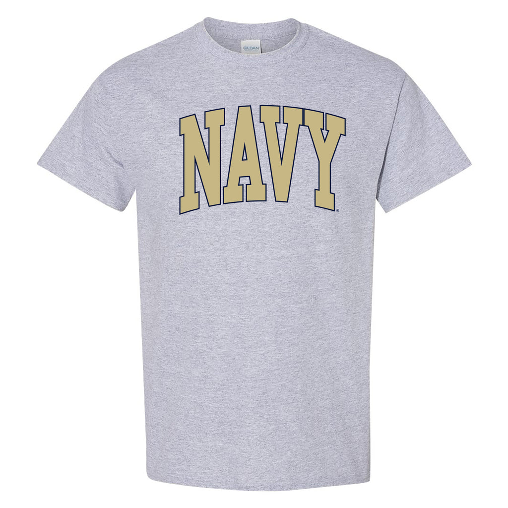 US Naval Academy Midshipmen Mega Arch T-Shirt - Sport Grey ...