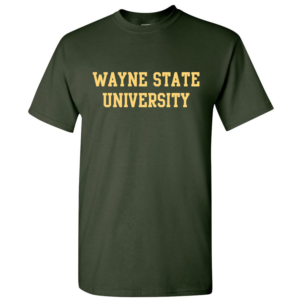 Wayne State University Warriors Basic Block Short Sleeve T-Shirt - For ...