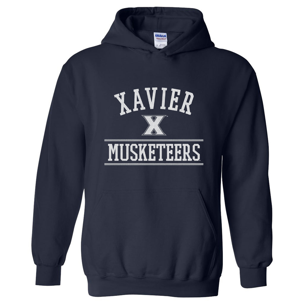 Xavier University Musketeers Mesh Arch Heavy Blend Hoodie - Navy ...